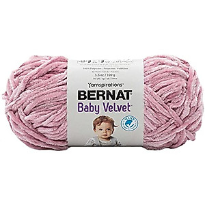 Bernat Baby Velvet Yarn Pink Mist 164018-18015 (3-Skeins) Same Dye Lot Worsted Medium #4 Soft 99% Acrylic/1% Polyester Bundle with 1 Artsiga Craft Bag