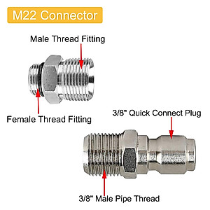 Linoone Foam Cannon Gun Set, 3000PSI Pressure Washer Gun with 5 Nozzle Tips Snow Foam, 1/4” Quick Outlet Connector