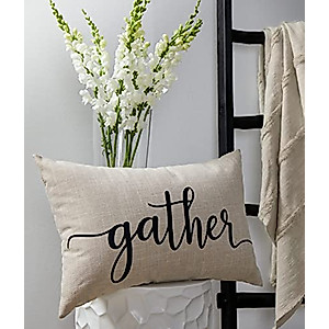 Signature Design by Ashley Whisperich Minimalist Rectangular Indoor/Outdoor Pillow with Scripted Accent, 22" x 14", Light Brown & Black