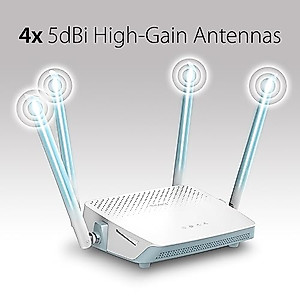 D-Link R12, Eagle Pro Ai Smart WiFi Internet Router (AC1200) - High Power Gigabit Ethernet Dual Band, Enhanced Parental Controls, Compatible with Alexa and Google