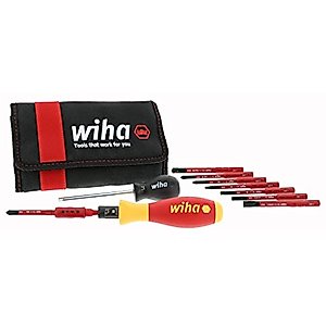 Wiha 28789 11 Piece Insulated TorqueVario-S (10-50 In/lbs) and SlimLine Blade Set