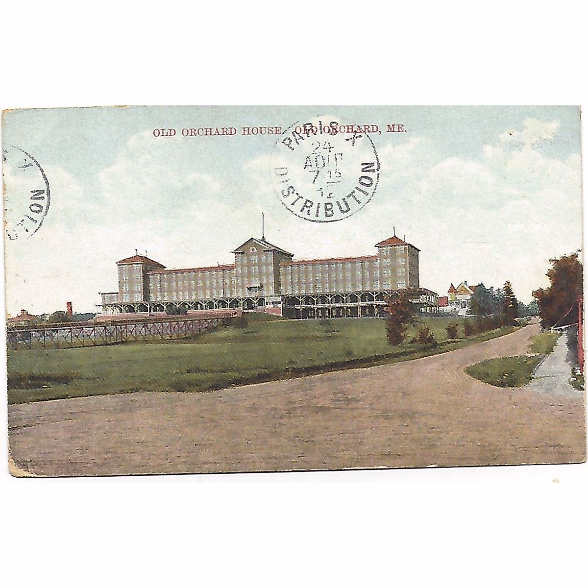 Old Orchard House, Old Orchard,Maine,postcard 5, 1/4" x 3"1/2, distributed in Paris