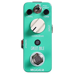 Mooer Green Mile, overdrive micro pedal,Sea Foam Green