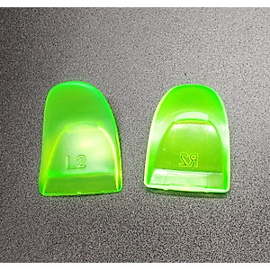 1 Pairs L2 R2 Trigger Extenders Buttons for Playstation 4 PS4 PS4 Slim Pro Controller Clear Green