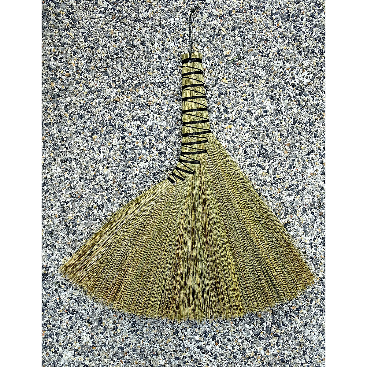 Handmade Turkey Wing Whisk Broom 13inch Asian Thai Feather Duster Natural Grass Dustpan Hand Brush