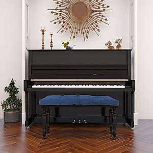 ROFIELTY Bench Cushion 42 inch, Non Slip Thicker Patio Furniture Cushions, Durable Outdoor/Indoor Bench Seat Pads (42x16x4 inch, [ Indoor ] Dark Blue)