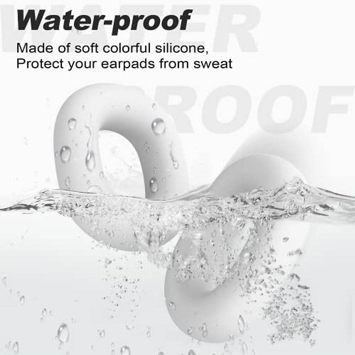 Linsaner Case Compatible for AirPods Max Earpads, Earcup Cover Protector, Silicone Earphone Protective Earpad Cover Accessories for AirPod Max Headphones Ear Pads, White