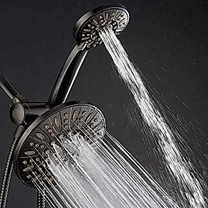 AquaDance Oil Rubbed Bronze 7" Premium High Pressure 3-Way Rainfall Combo with Extra Long 72 inch Hose – Enjoy Luxury 6-Setting Rain Showerhead and Matching Hand Held Shower Separately or Together