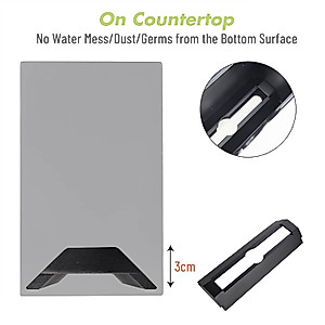 Cozee Bay Bamboo Paper Towel Dispenser, Paper Towel Holder with Lid for Home and Commercial, Wall Mount or Countertop for Multifold, C Fold, Z fold, Trifold Hand Towels (Black)