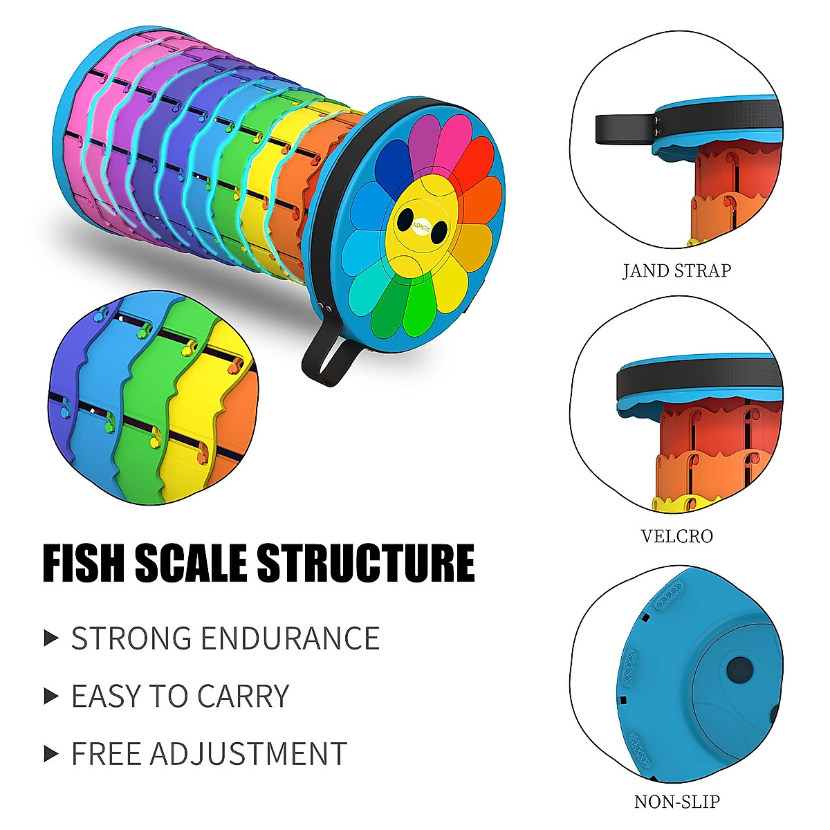 ALEVMOOM Upgraded Portable Collapsible Folding Stool with Cushion Retractable Telescoping Stool for Adults Sturdy Capacity 440lbs Camping Stool for Outdoor Hiking Garden BBQ with Bag,Carabiner