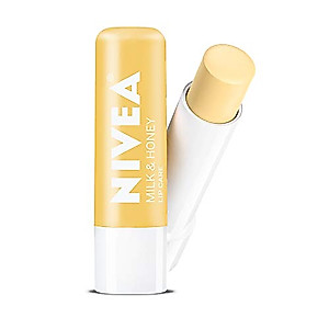 NIVEA Milk and Honey Lip Care, Moisturizing Lip Balm Stick with Shea Butter, 4 Pack of 0.17 Oz Sticks