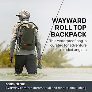 Grundéns Wayward Roll Top Backpack | Waterproof, 38L, Deep Depths
