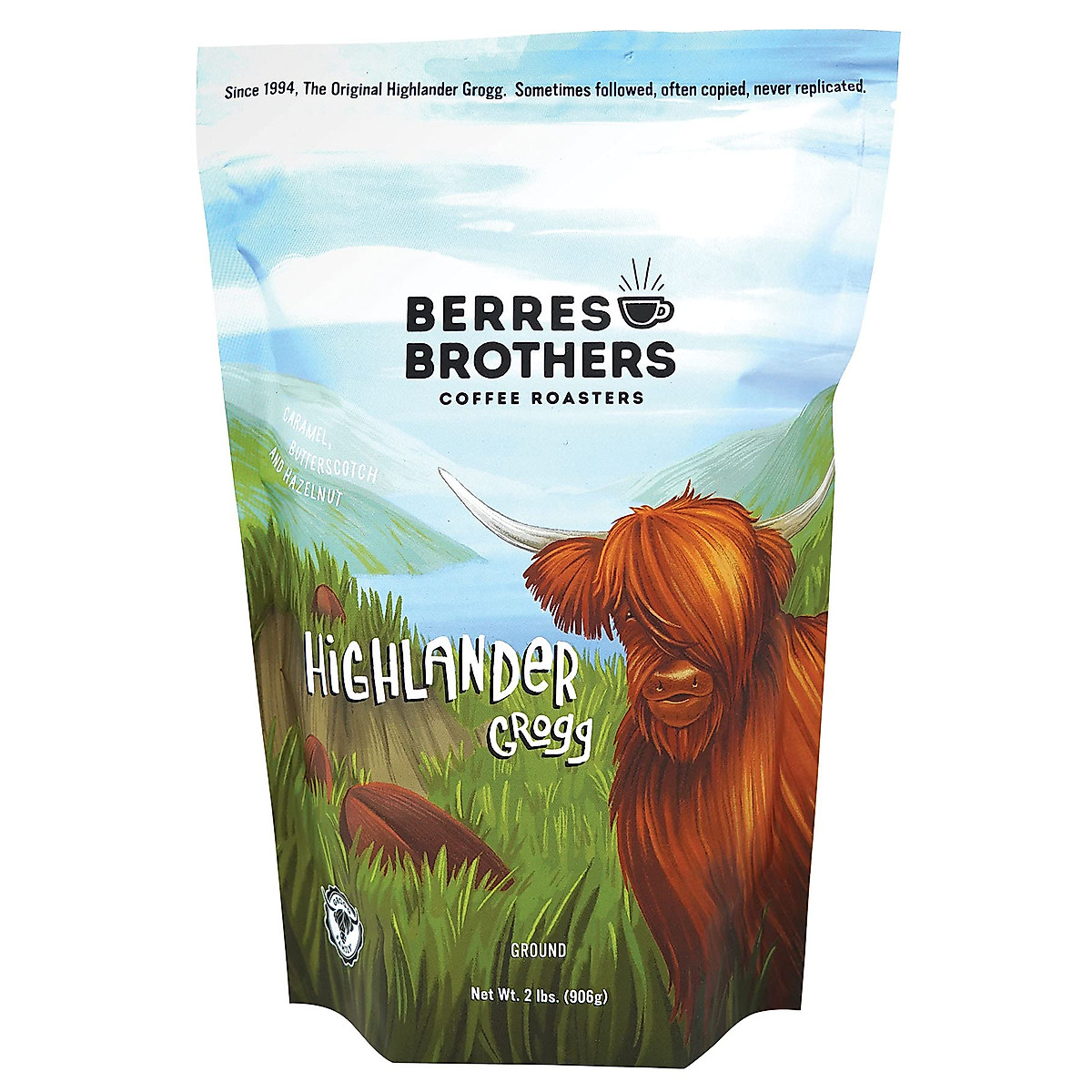 Berres Brothers Highlander Grogg Ground Coffee, 2lb Package, Combination of Caramel, Butterscotch and Hazelnut 2 Pound
