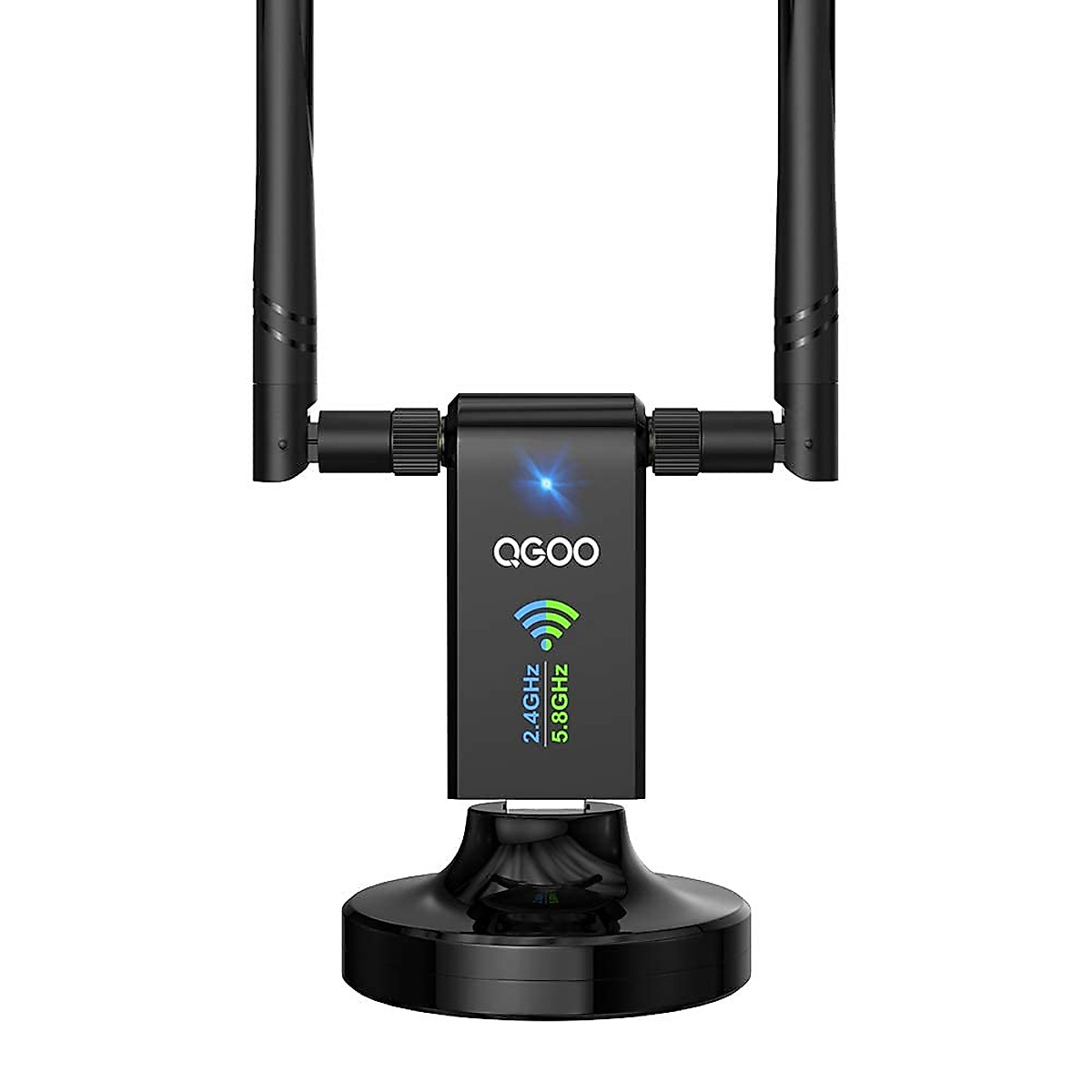 WiFi Adapter 1750mbps,QGOO Wireless USB Adapter Dual Band 2.4GHz/450Mbps 5GHz/1300Mbps High Gain 5dBi Antennas USB 3.0 Wireless Network Adapter for Desktop Laptop PC Windows XP/7/8/8.1/10/11