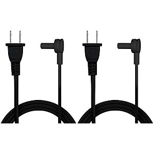 Vebner 2-Pack - Long Power Cords Compatible with Sonos Era 100 and Era 300 Speakers (12-Foot, Black)