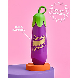xo, Fetti Bachelorette Party Eggplant Water Bottle, 16 oz | Bach Party Decoration, Bridesmaid Favor, Bride to Be Gift + Bridal Shower Supplies