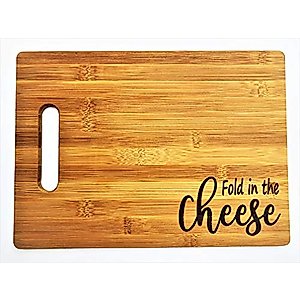 Fold in the Cheese sustainable Bamboo Cutting Board 9.5x13" Charcuterie Butter Board