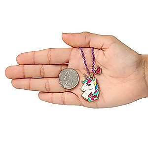 Jojo Siwa Unicorn with Heart Charm Pendant Necklace, 16"+3", Multi, Medium (NH00674YL-16)