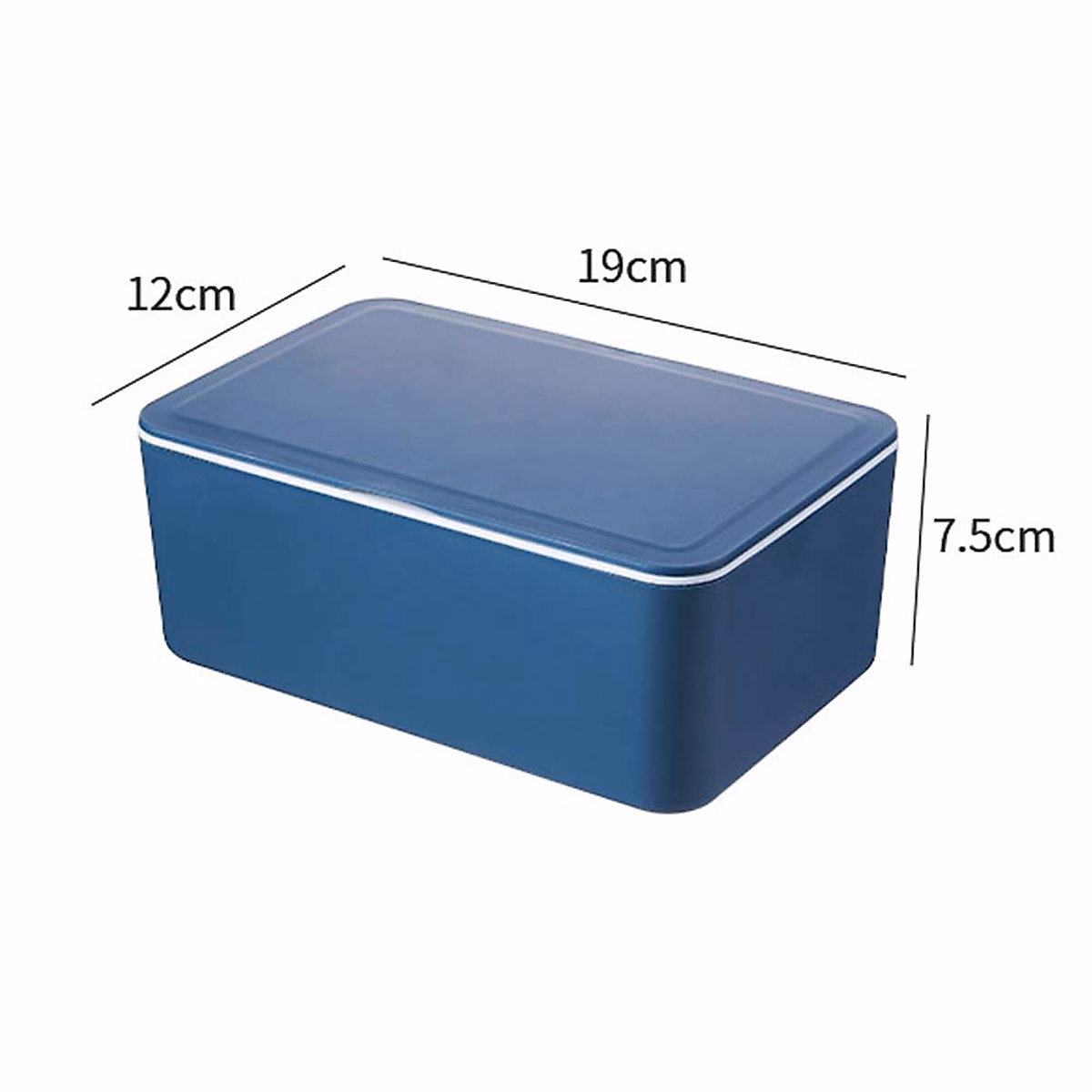 Brianer Wet Wipes Dispenser, Dry Wet Tissue Paper Case Dustproof Tissue Storage Box Case, Dispenser Holder with Lid for Home Office Desk (Blue White)