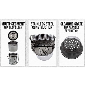 Whiskey Painters Artria Stainless Steel Air Tight Artist Brush Washer, 16 Oz