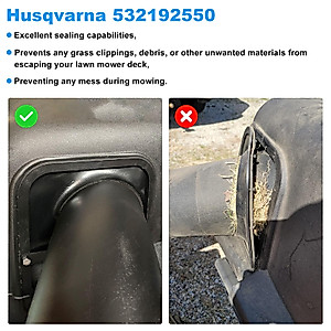 532192550 Tractor Bagger Top Seal for Craftsman, Husqvarna, Poulan Pro, Roper, Sear, Rally, EHP, AYP, Replacement Lawn Mower Deck Parts 192550 917249040