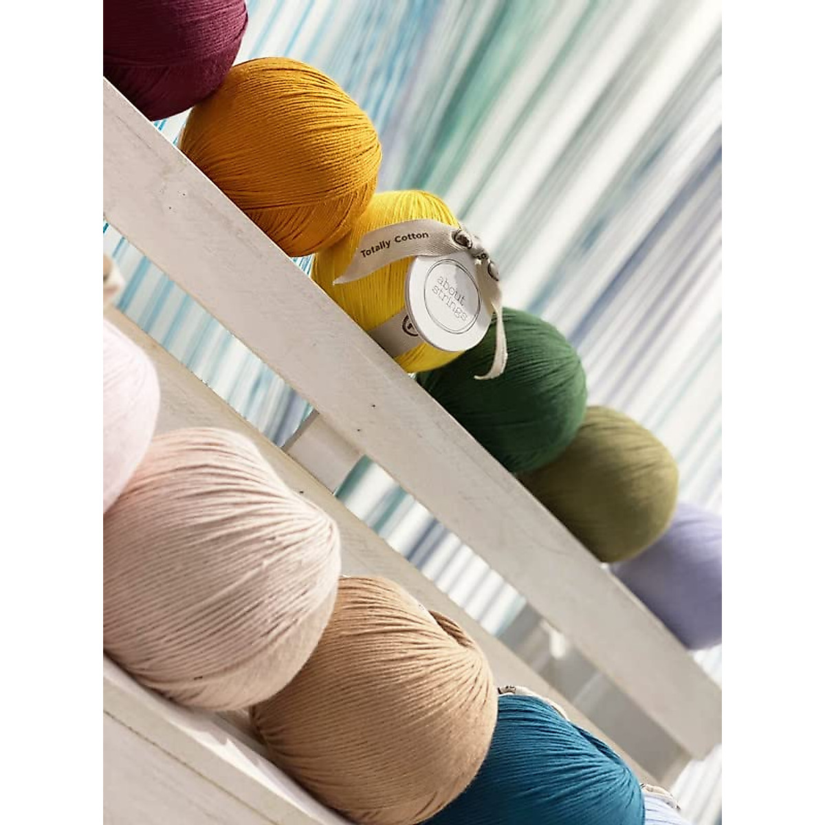 About Strings 100% Organic Cotton No.3 Light DK Yarn 3.53oz(100g) 234 Yards per Ball, 2-Pack (Golden)