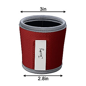 Beautyflier 8pcs Anti-Slip Embossed Neoprene 3mm Thick Collapsible Heat Resistant Coffee Cup Insulated Sleeve for Coffee/Tea/Cold Drinks (Multicolor embossed)