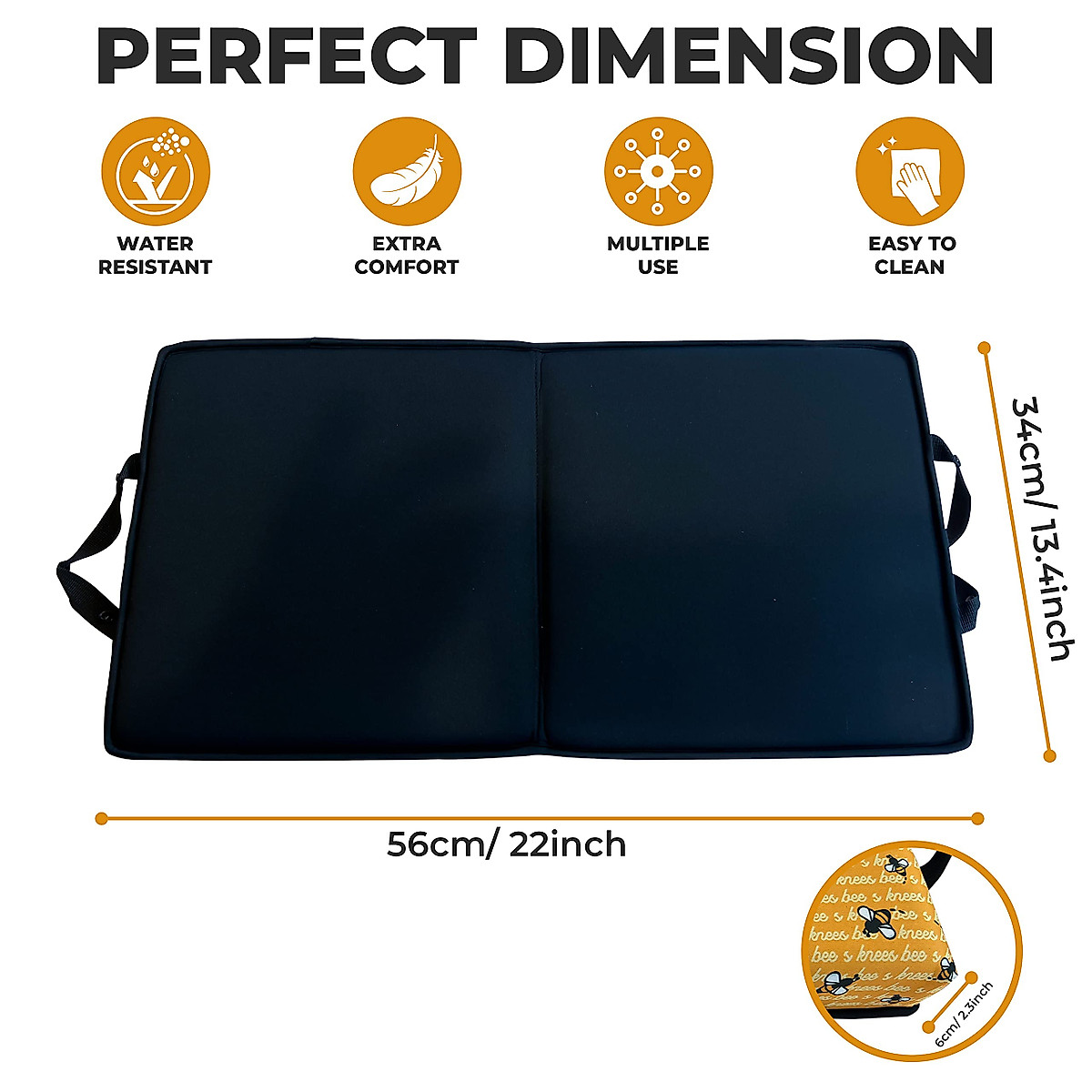 Bee's Knee's Kneeling Pad Garden Kneeling Pads Extra Thick Knee Pads Memory Foam Kneeling Pad for Bathing Yoga Knee Cushion Foam Kneeling Pad Garden Pads for Kneeling Knee Cushions for Kneeling