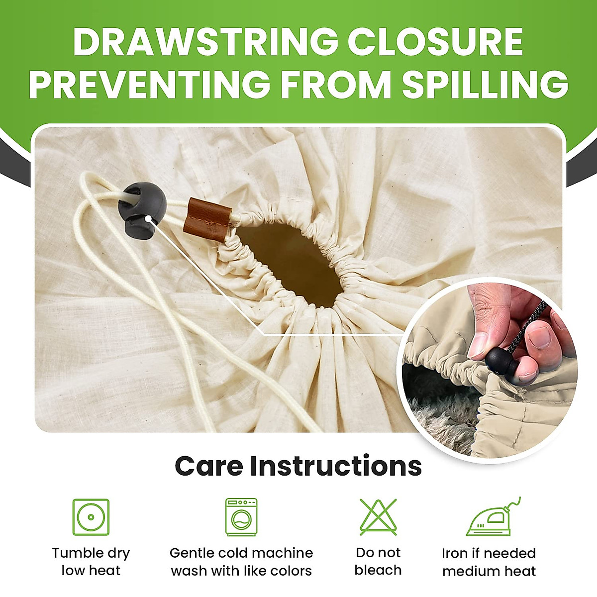 PACK of 2, 100% Cotton Extra-Large Laundry Bag 24 Inches by 36 Inches in Natural Color by Linen Clubs - Lightweight and Durable, gives you a long-term solution to your laundry carrying needs