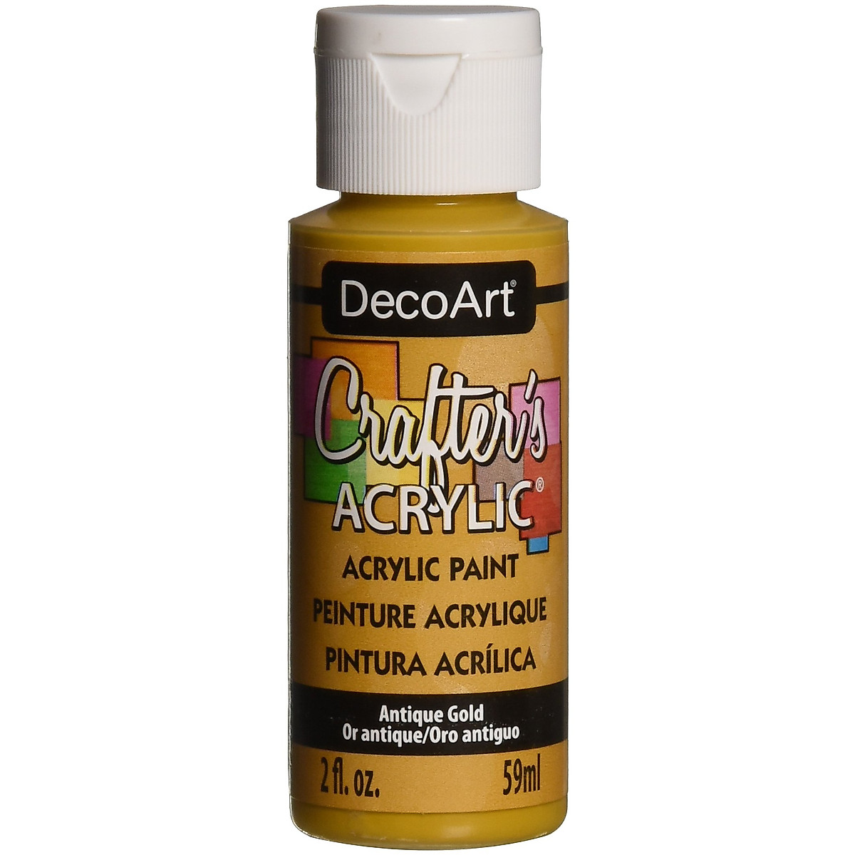 DecoArt Crafter's Acrylic Paint, 2-Ounce, Antique Gold