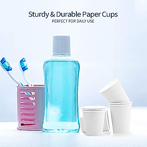 Turbo Bee 300Pack 4oz Disposable Paper Cups,Hot/Cold Beverage Drinking Cup，Small Paper Cups for Bathroom and Mouthwash