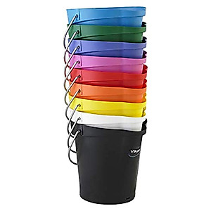 Vikan, Green Pail,1.5 gal,PP/SS, 5688