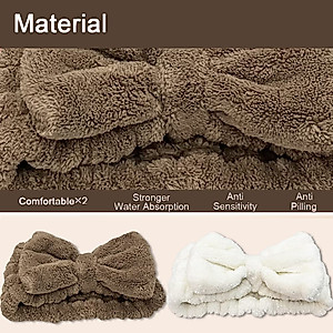 Jseng Microfiber Bowtie Headbands, Extrame Soft, Women Beauty Headbands Comfort to Wash Face Makeup Shower Facial Skincare Spa Headbands for Girls