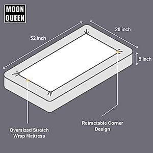 MOONQUEEN 2-Pack Baby Fitted Crib Sheets - Soft Breathable Microfiber Toddler Nursery Sheet Set for Boys and Girls, Fits Standard Size Crib Mattress 28 x 52 x 8in, Grey