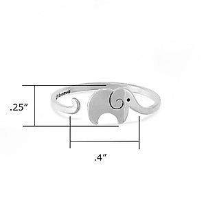 Boma Jewelry Sterling Silver Elephant Ring, Size 8