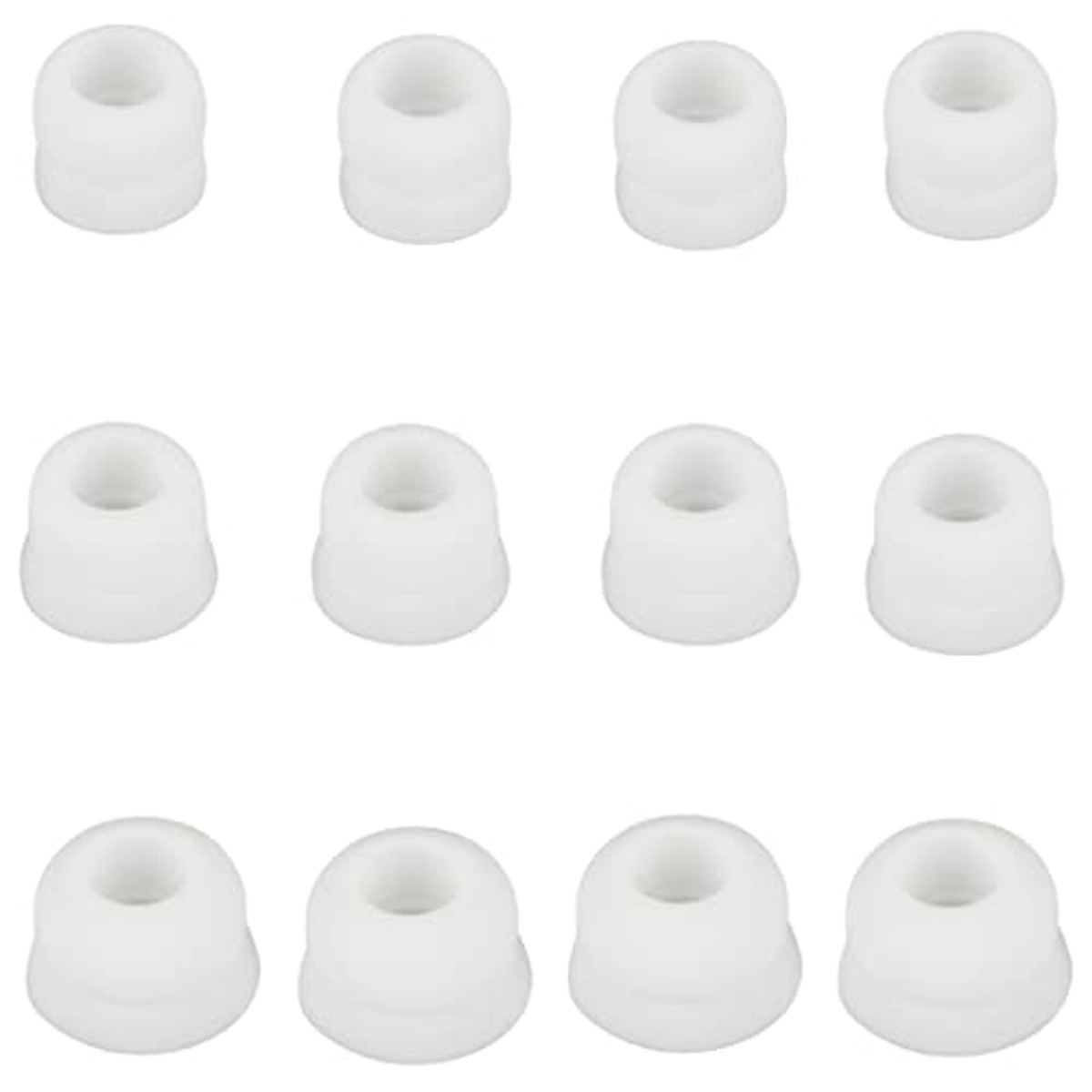 Double Flange Replacement Ear Tips Compatible with Beats Studio Buds and Beats Fit Pro,6 Pairs S/M/L Silicone Earbud Tips White