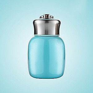 Stainless Steel Water Bottle, Mini 200ml Vacuum Insulated Water Bottle Vacuum Leak Proof Sport Insulated Tumbler Vacuum Cup Hot and Cold Water Bottle Women Girls Kids Gift (Skyblue)