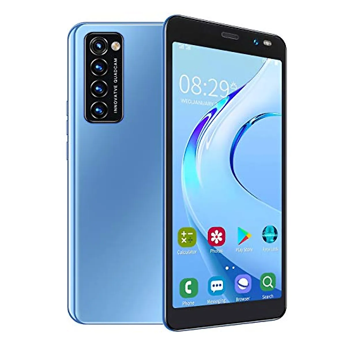 Unlocked Smartphone, Rino4 Pro Android Cell Phones Unlocked, 6.1in Full Screen, 1GB RAM 8GB ROM, 2200mAh Battery, 128GB Extension, Dual SIM, Face ID & Finger Reader, Global Version(Blue)