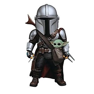 Beast Kingdom Star Wars: The Mandalorian: The Mandalorian EAA-122 Egg Attack Action Figure, Multicolor
