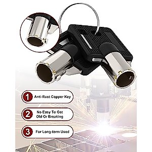 Naissian Universal Vending Machine Lock with Keys Aliked,Tubular Cylinder Lock Compatible for Pepsi,Coke Machine, Snack Machine Coffee Maker, 32MM，Pack of 1, 6 Keys Aliked