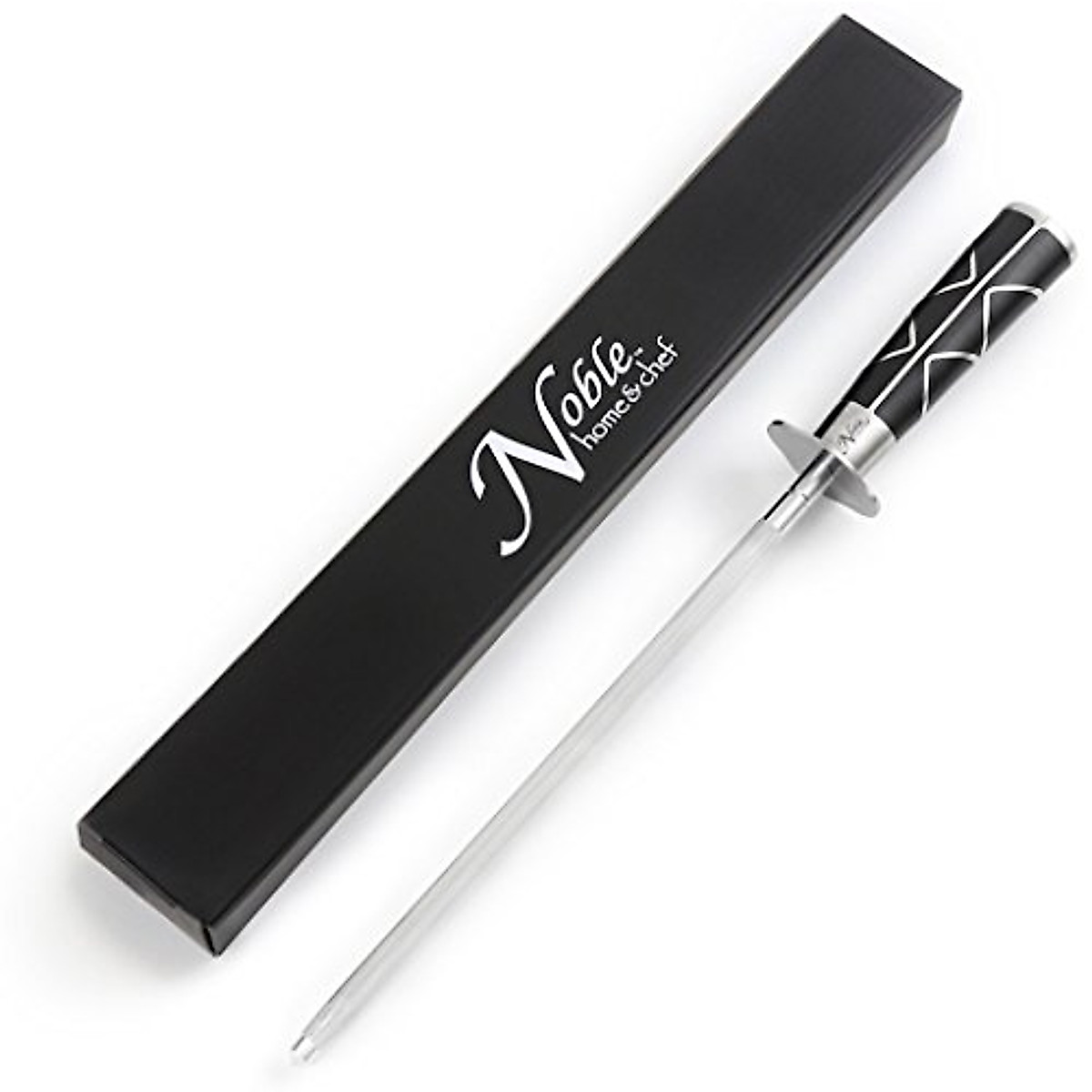 Professional Honing Steel (10” or 12”), Magnetized for Safety, No Rust, No Cheap Plastic! Noble’s Knife Sharpener Has an Oval Handle for a Firm Grip and is Built For Daily Use, Perfect for Chefs!