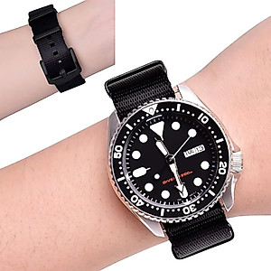 Ritche Christmas Gift Military Ballistic Nylon Watch Strap with Heavy Buckle 18mm 20mm 22mm Premium Nylon Watch Bands for Men Women, White Elephant Gifts, Stocking Stuffers for Men