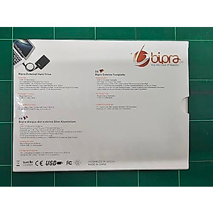 BIPRA 500Gb 500 Gb 2.5 USB 2.0 External Pocket Slim Hard Drive - Red - Fat32 (500Gb)