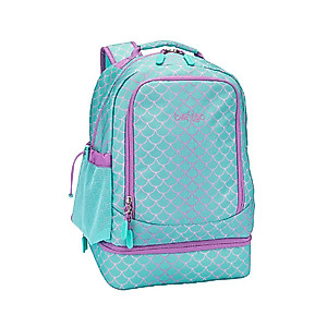 Bentgo 2-in-1 Backpack & Insulated Lunch Bag Set With Kids Prints Lunch Box (Mermaid Scales)