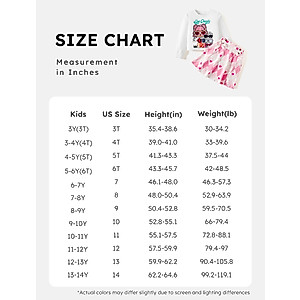 L.O.L. Surprise! Girls Clothes Dolls Print Long Sleeve Sweatshirt and Plaid Skirt Set White Clothing Set Outfits for Birthday Party Size 7-8 Years