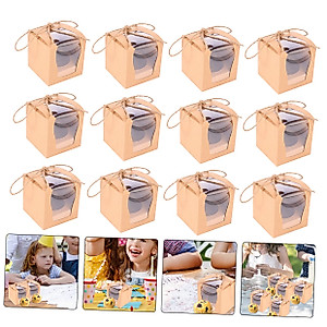 SOLUSTRE 36 Pcs Cake Box Cake Case Candy Case Pastries Boxes Cupcake Packing Boxes Chocolate Boxes Packaging Paper Bakery Boxes Dessert Packaging Boxes Cake Packaging Boxes Cookie Boxes