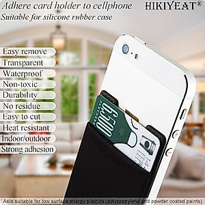 HIKIYEAT Double Sided Tape,Clear Adhesive Tape,Heavy Duty Thin Transfer Tape,Sticky,Waterproof,5 Sheet(Strips,Sheet) for Repair Cell Phone,DIY,Home,Automotive Deco