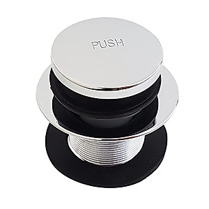 Westbrass Universal Fine or Coarse Thread Replacement Tip-Toe Strainer Drain with 2-Hole Faceplate, Polished Chrome, D93K-26