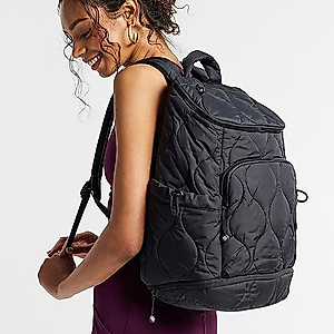 Vera Bradley Featherweight Commuter Backpack Travel Bag, Black