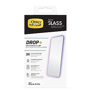 OtterBox ALPHA GLASS SERIES ANTIMICROBIAL Screen Protector for iPhone 14 Pro (ONLY)